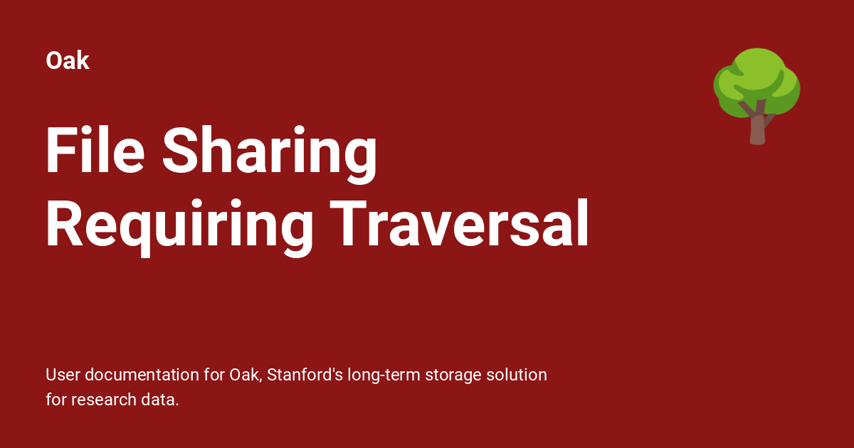 Advanced File Sharing Concepts - Oak